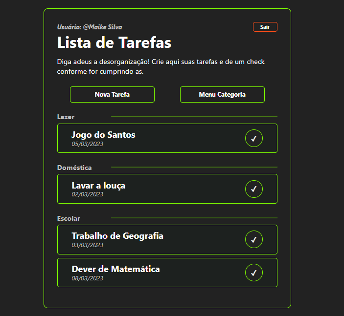 GitHub - maike-mendes-silva/to-do-list: Uma ferramenta básica de ...