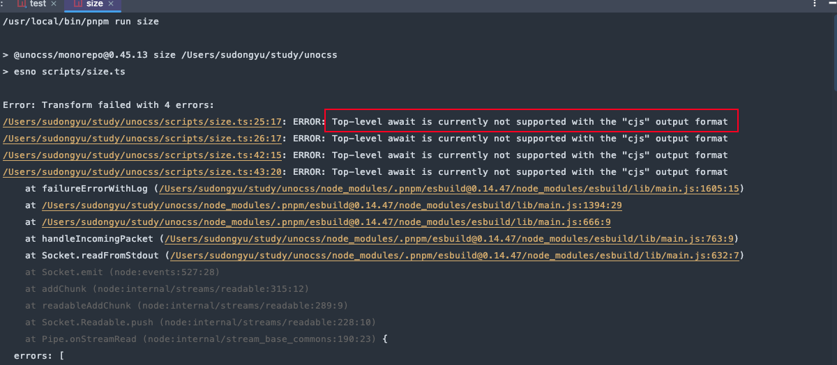 script of size in package.json not work · Issue #1493 · unocss/unocss · GitHub