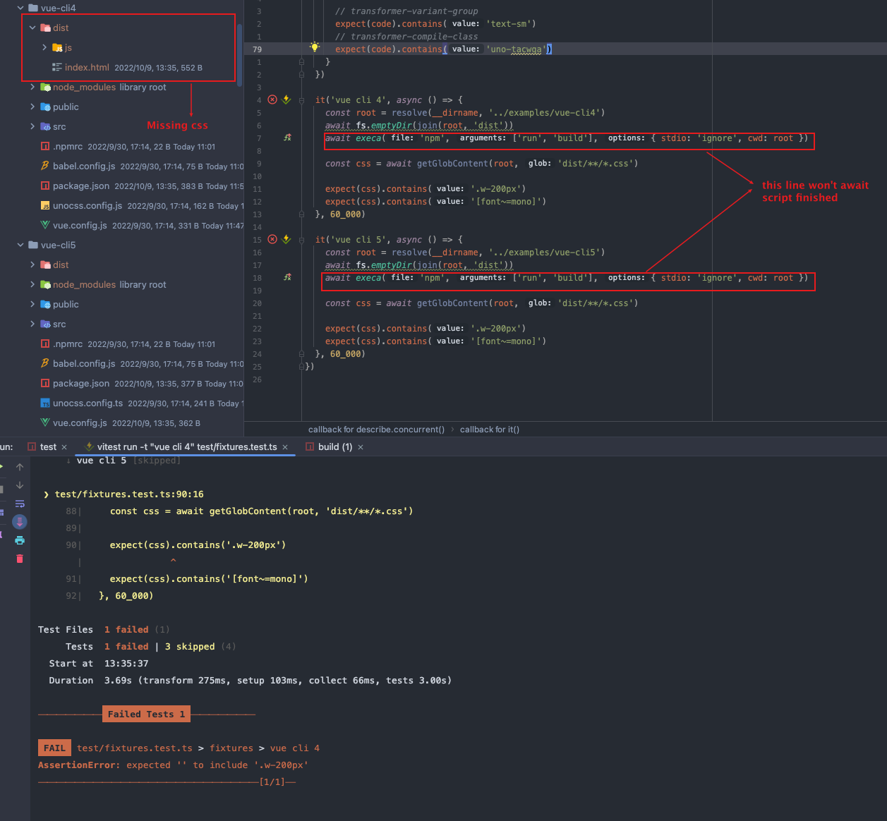 Test Failed At Fixturestestts · Issue 1708 · Unocssunocss · Github 