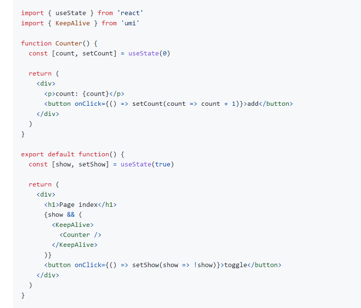 umi 找不到 keepalive [Bug] say something · Issue #9697 · umijs/umi · GitHub
