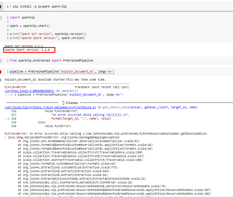 Spark v3.2.0 compatibility issue · Issue #6327 · JohnSnowLabs/spark-nlp · GitHub