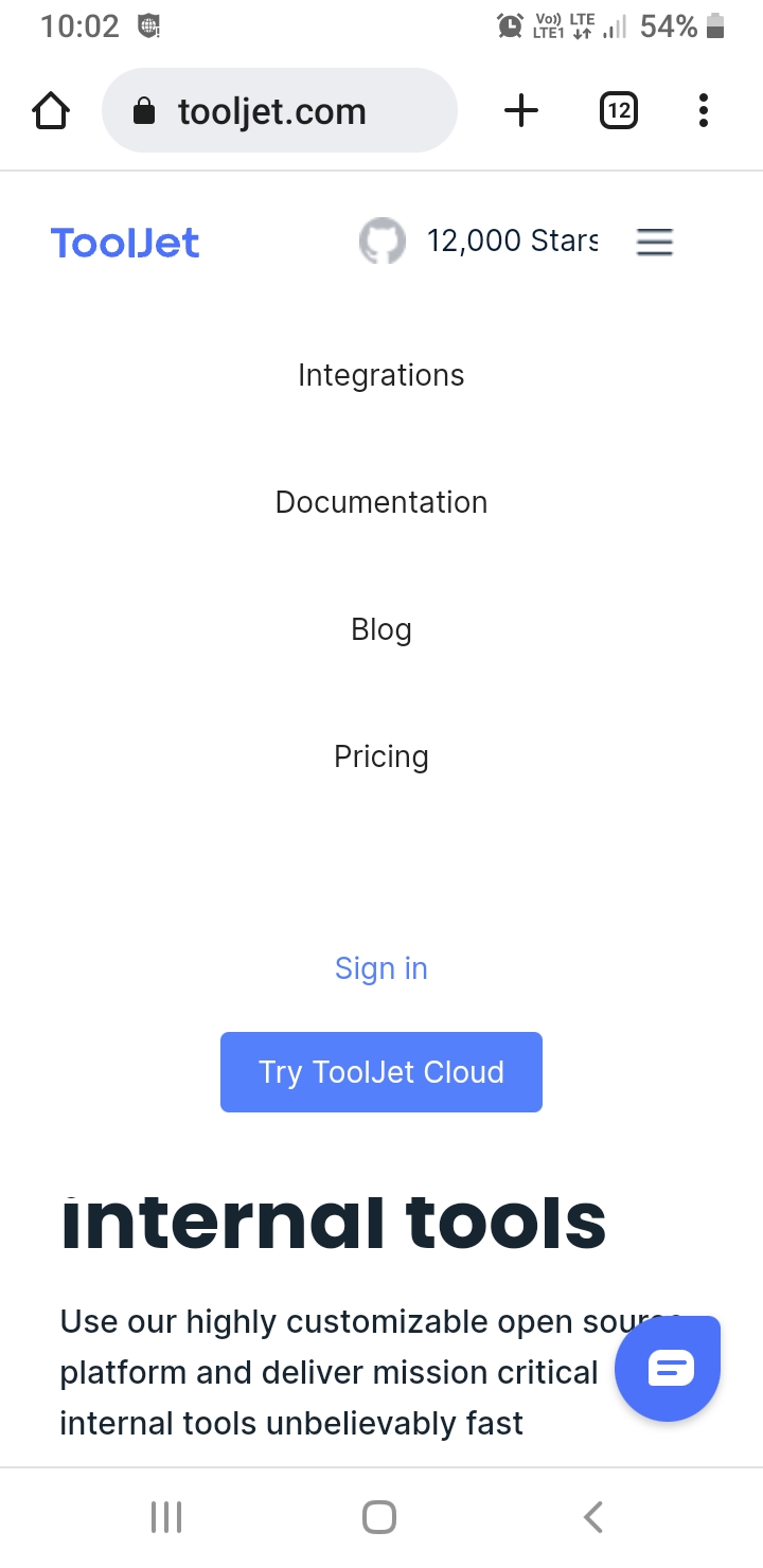 Needs check and fix in Sigin in the Mobile Website of Tooljet · Issue #4369 · ToolJet/ToolJet ...