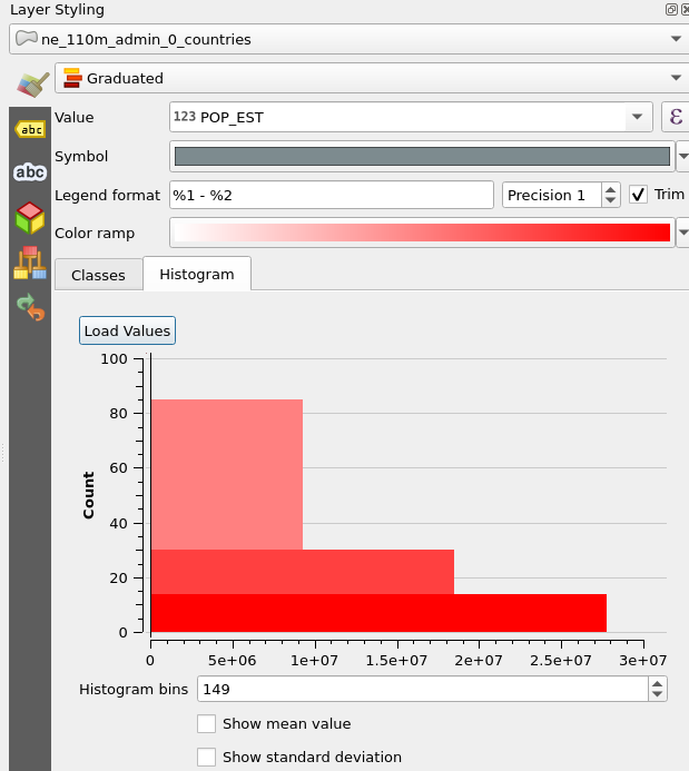 Histogram gets messed up if style classification column does not match ...