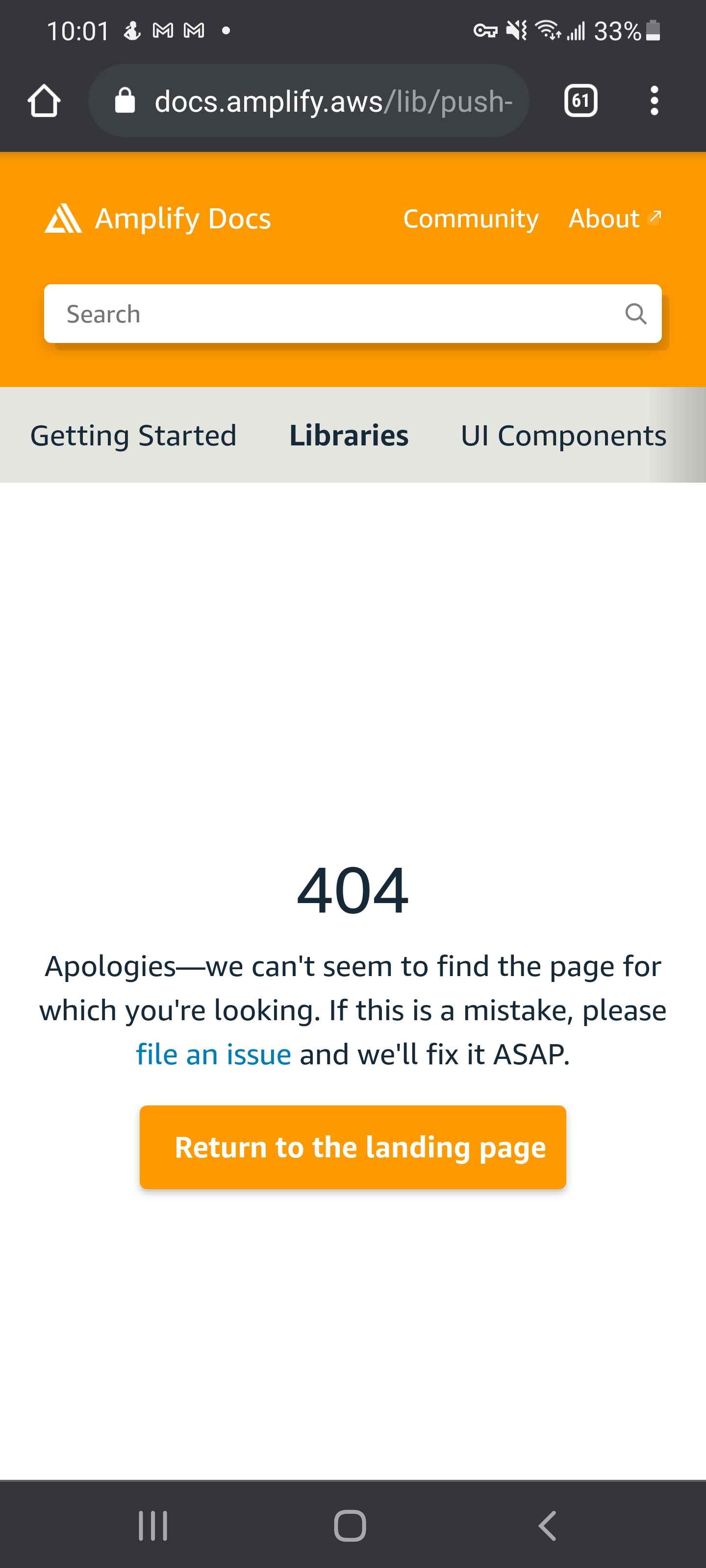 Missing Page Ad Blocking Software Causing Push Notifications Docs To 404 · Issue 3082 · Aws