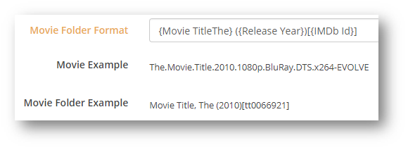 "{IMDb Id}" in movie folder format ignored · Issue #2086 · Radarr ...