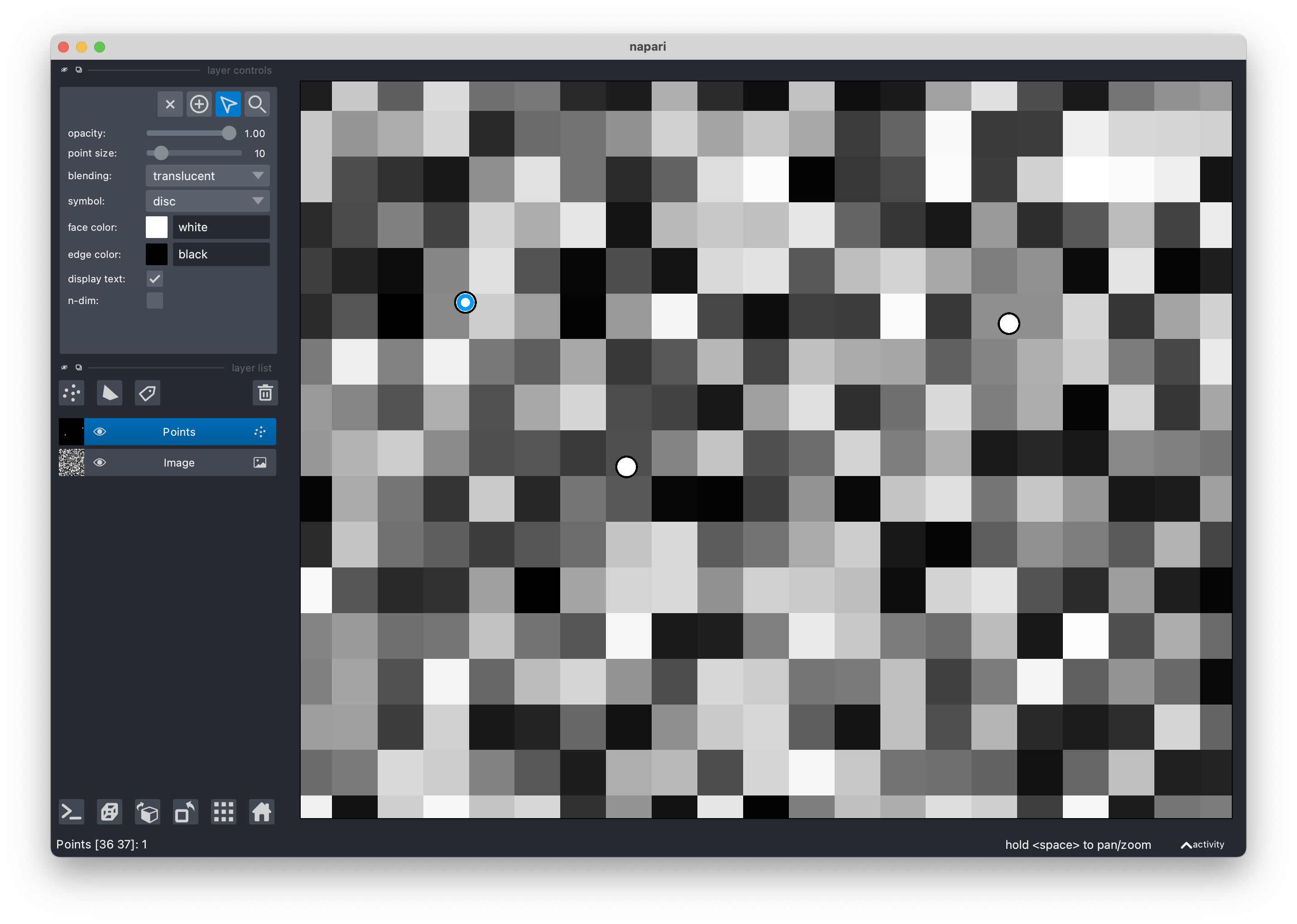 Point selection doesn't work at high zoom? · Issue #3610 · napari/napari · GitHub