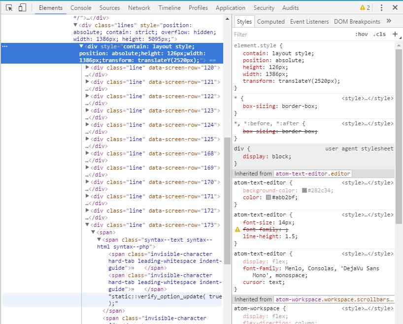 Overlapping text when cutting folds · Issue #16289 · atom/atom · GitHub