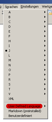 Submenu name "User Defined Language" is not translated in some ...