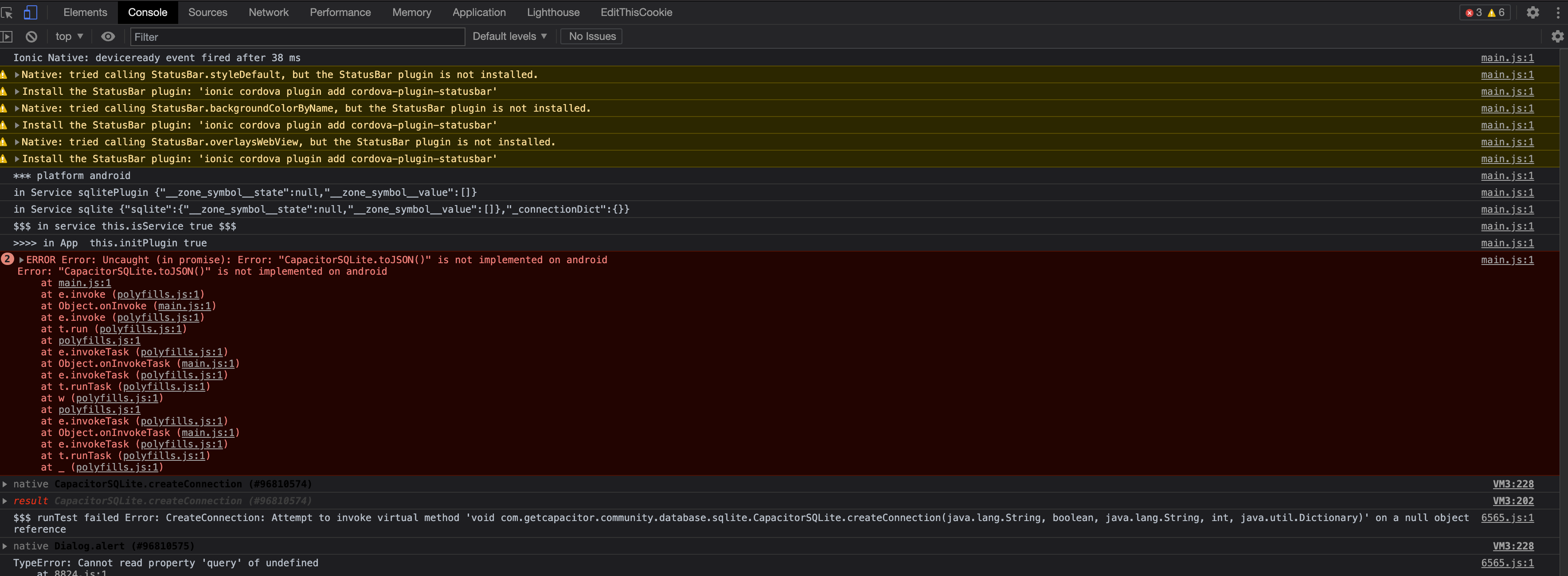 CapacitorSQLite.toJSON() is not implemented on android · Issue #134 · capacitor-community/sqlite ...