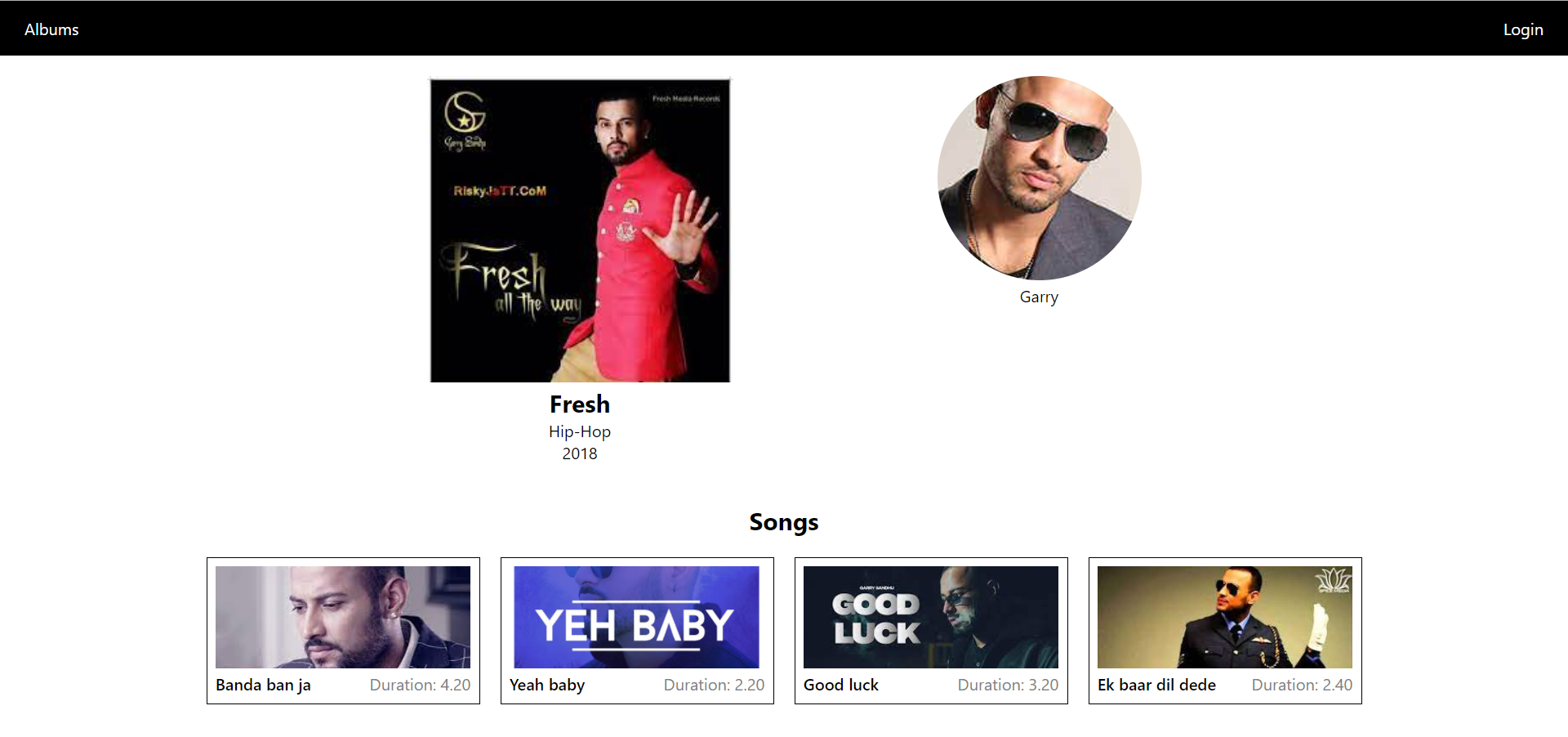 GitHub - mansisindhu/songs-album-frontend