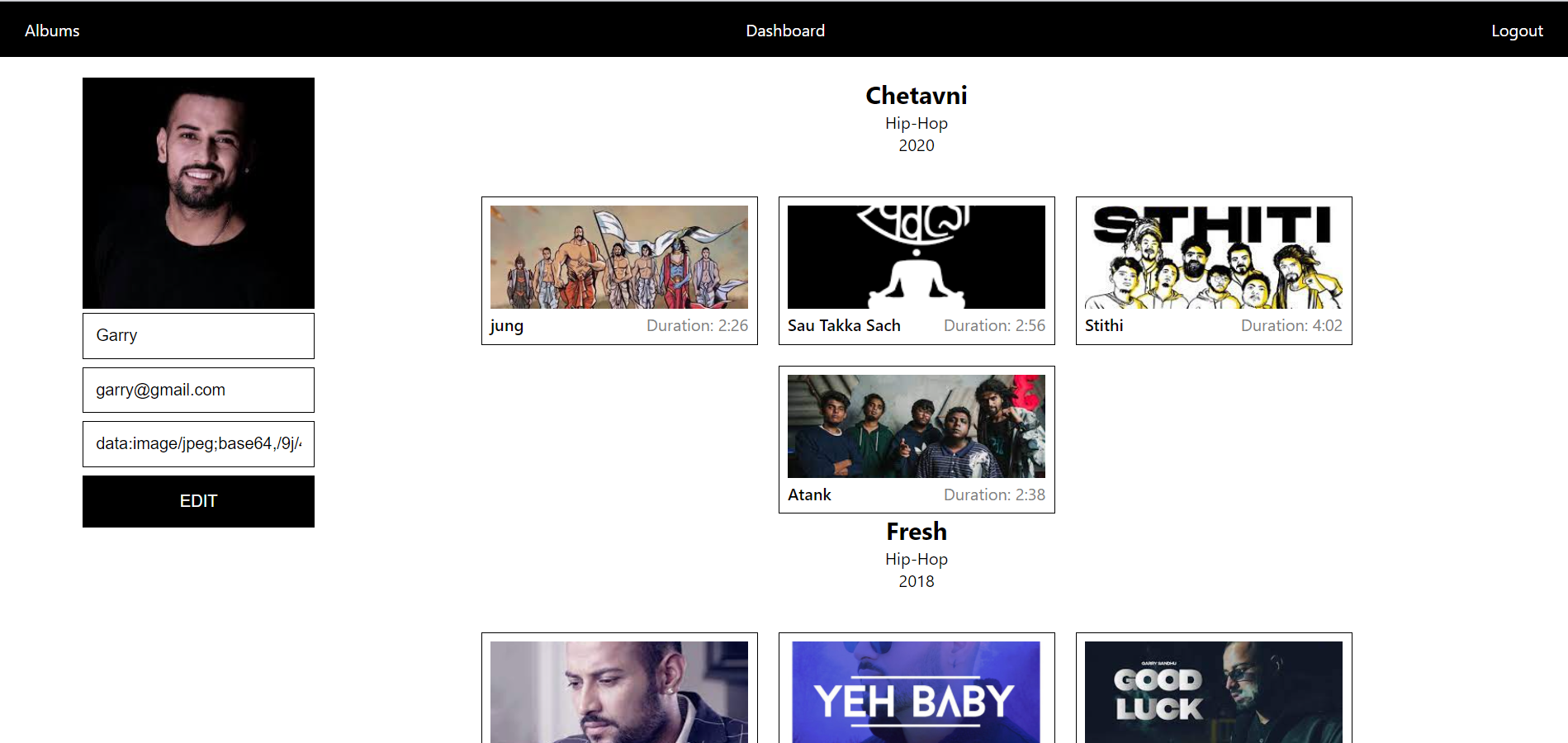 GitHub - mansisindhu/songs-album-frontend