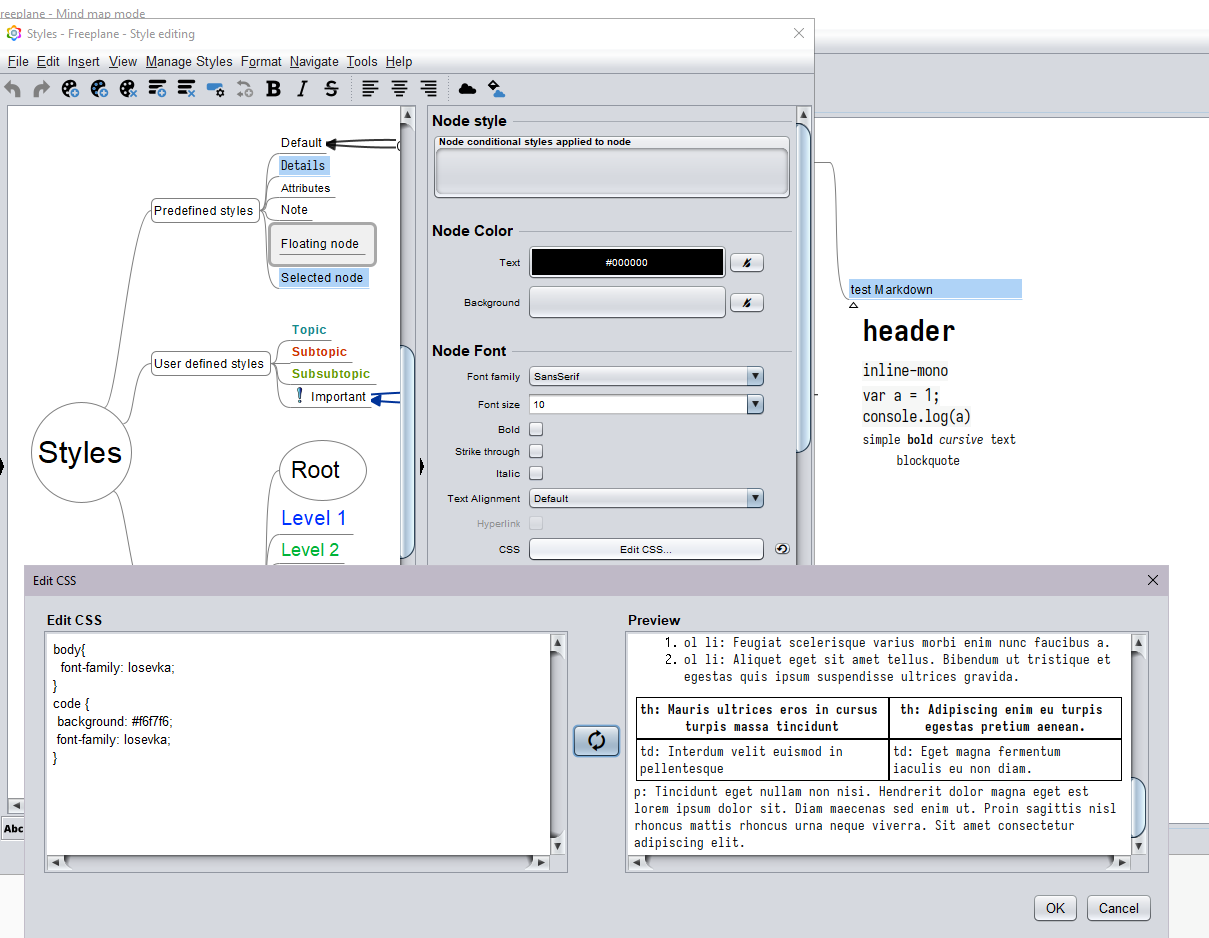 How to change font for node Details to Markdown type? · freeplane ...