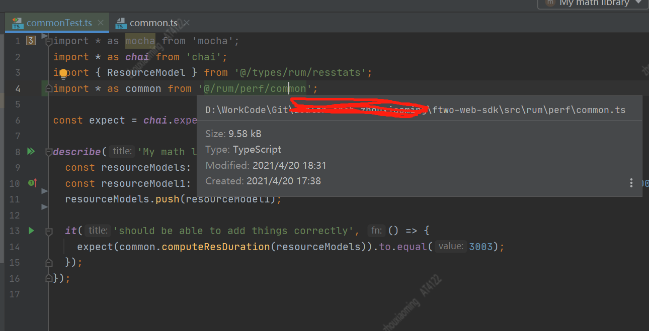 Error: Cannot find module '@/rum/perf/common' · Issue #4628 · mochajs/mocha · GitHub