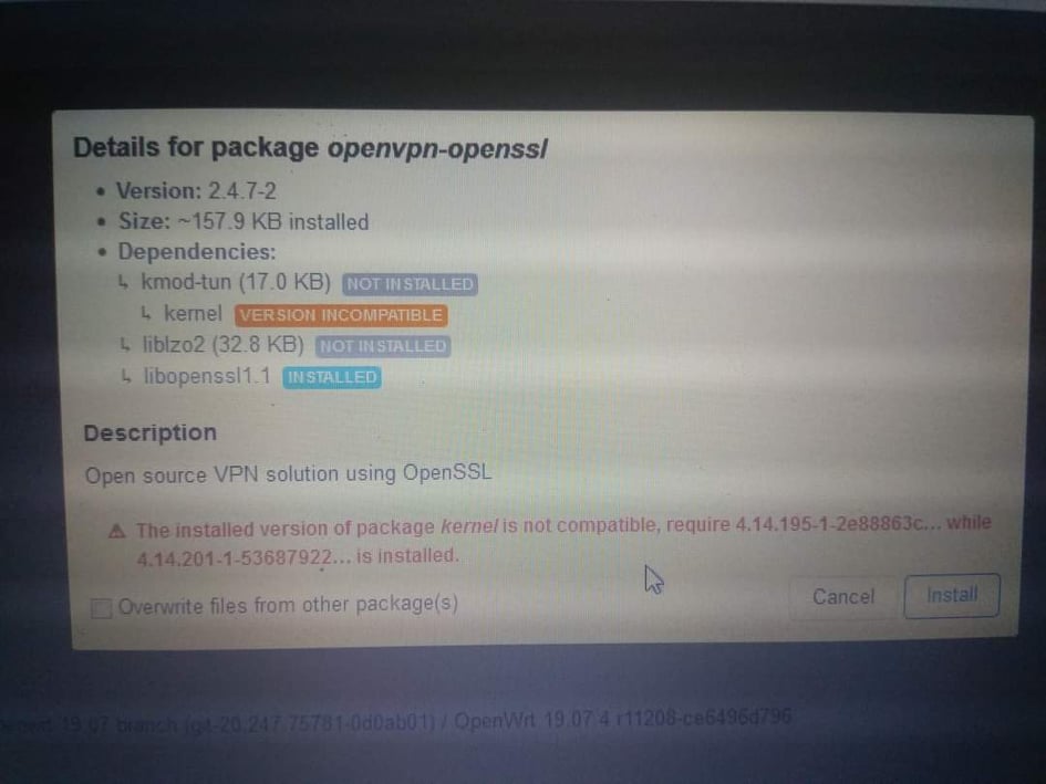 Openvpn Openssl Compatibility · Issue 14343 · Openwrtpackages · Github 