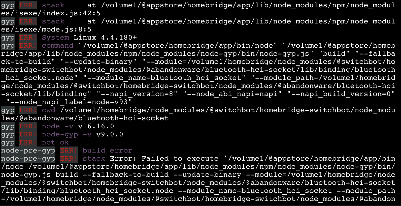 Support Request: Unable to install · Issue #737 · OpenWonderLabs/homebridge-switchbot · GitHub