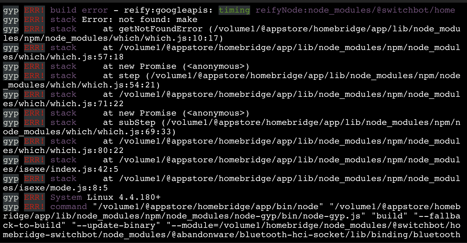 Support Request: Unable to install · Issue #737 · OpenWonderLabs/homebridge-switchbot · GitHub