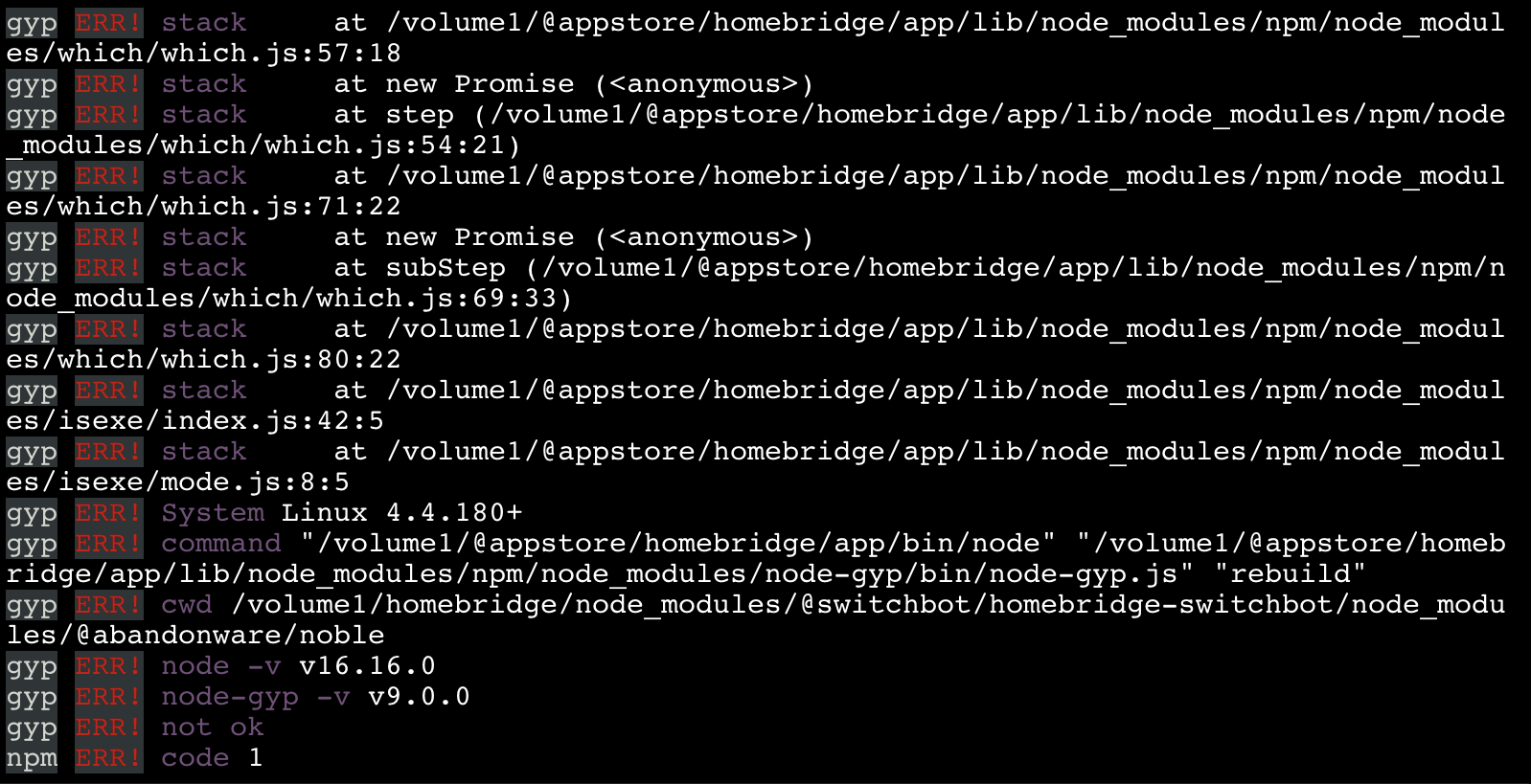 Support Request: Unable to install · Issue #737 · OpenWonderLabs/homebridge-switchbot · GitHub