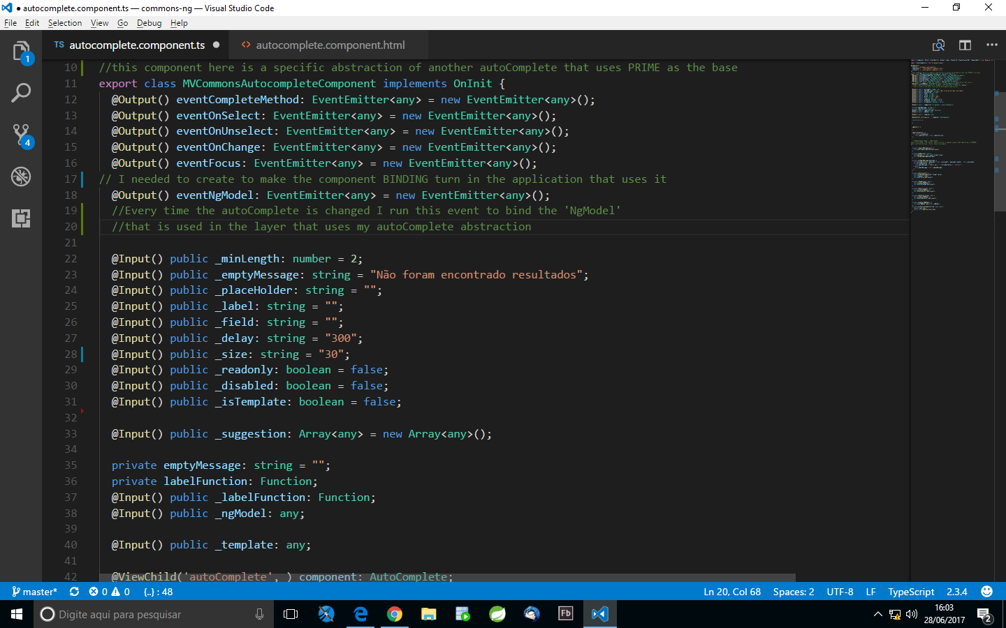 I'm having problems with Two-way Data Binding (NgModel) in the autoComplete component. · Issue ...