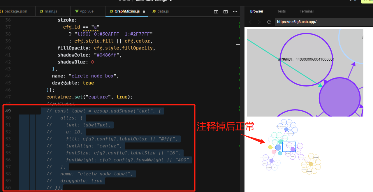 在使用自定义元素 注册节点的时候 如果有text节点那么 minimap的大小会出问题 · Issue #4268 · antvis/G6 · GitHub