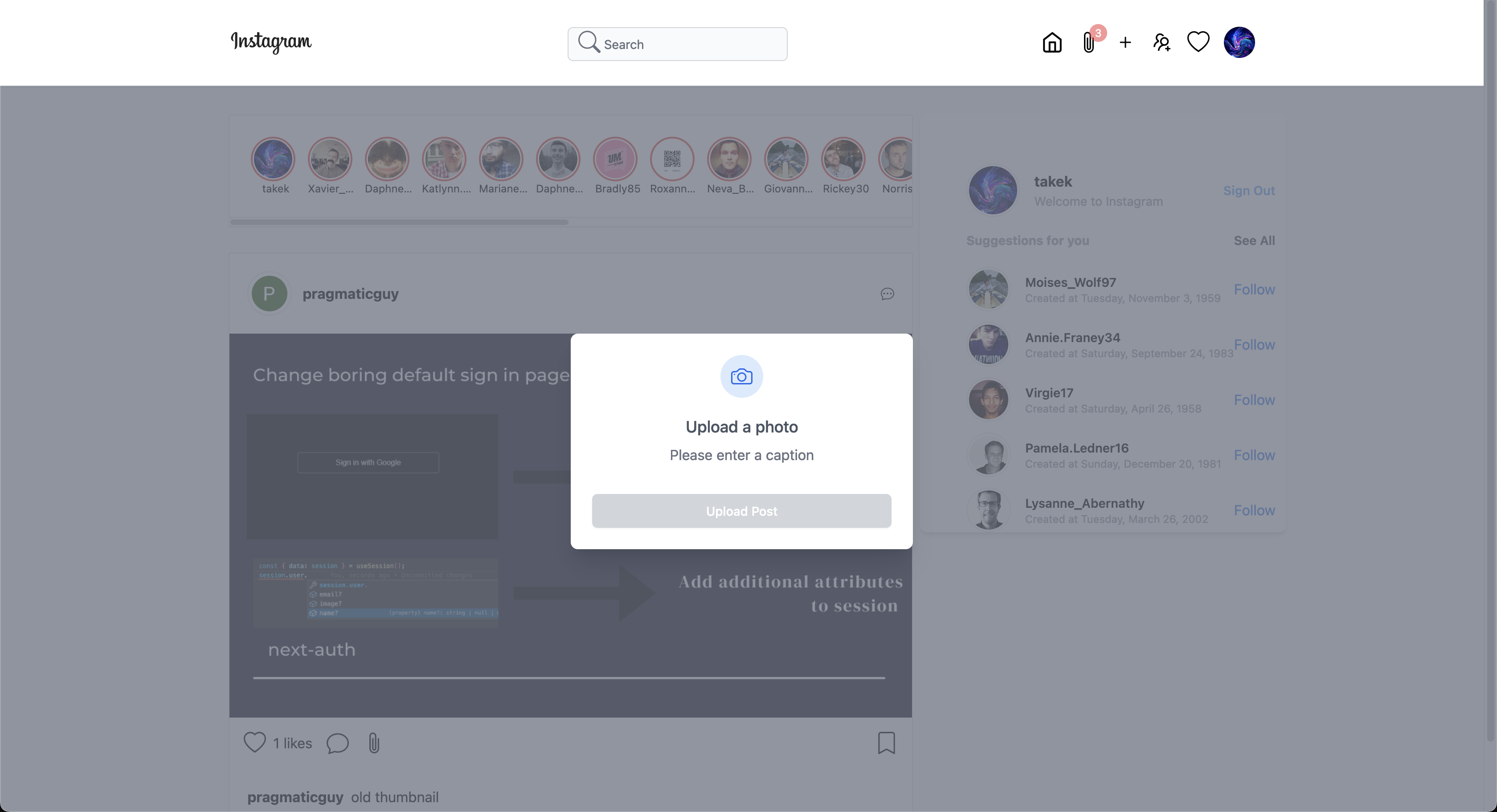 GitHub - Thabish-Kader/instagram