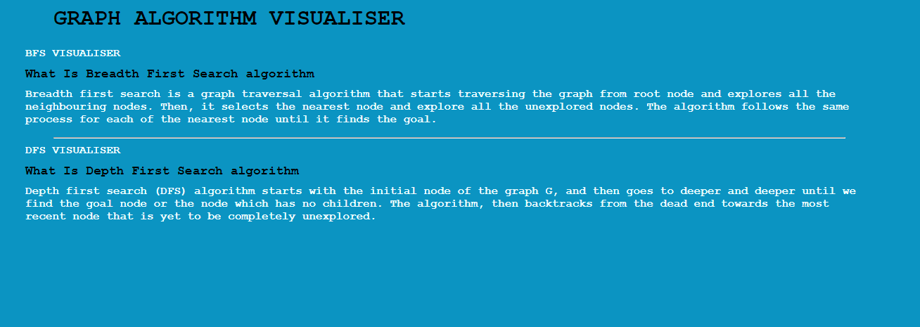 GitHub - manishpateel/graph-algorithm-visualizer
