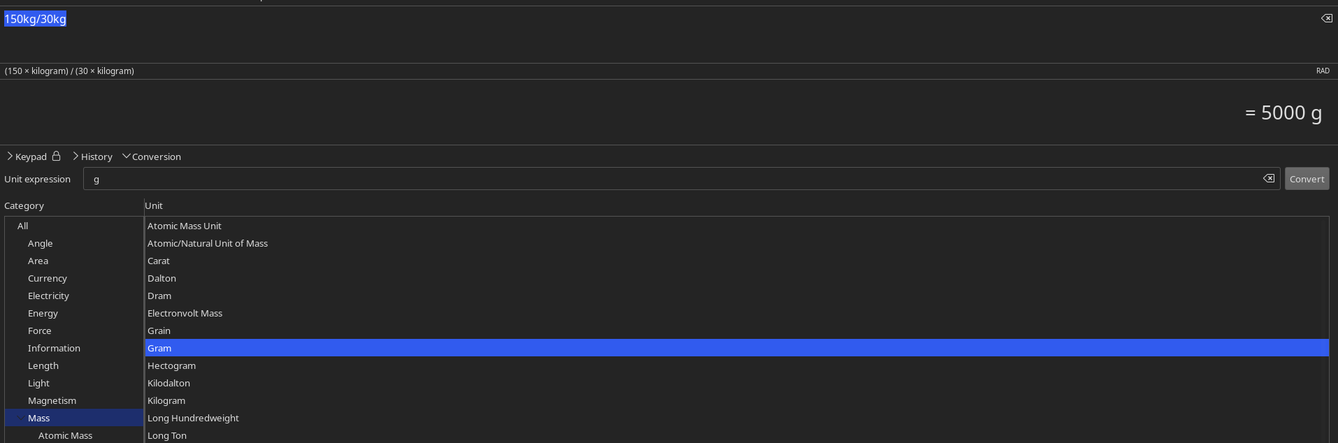 Changing a calculation can result in unit error · Issue #372 · Qalculate/qalculate-gtk · GitHub