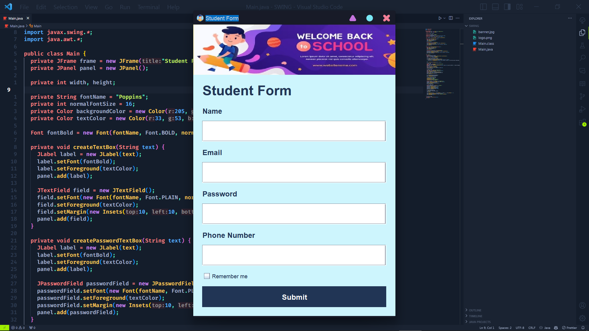 Java Swing - Student Form · GitHub