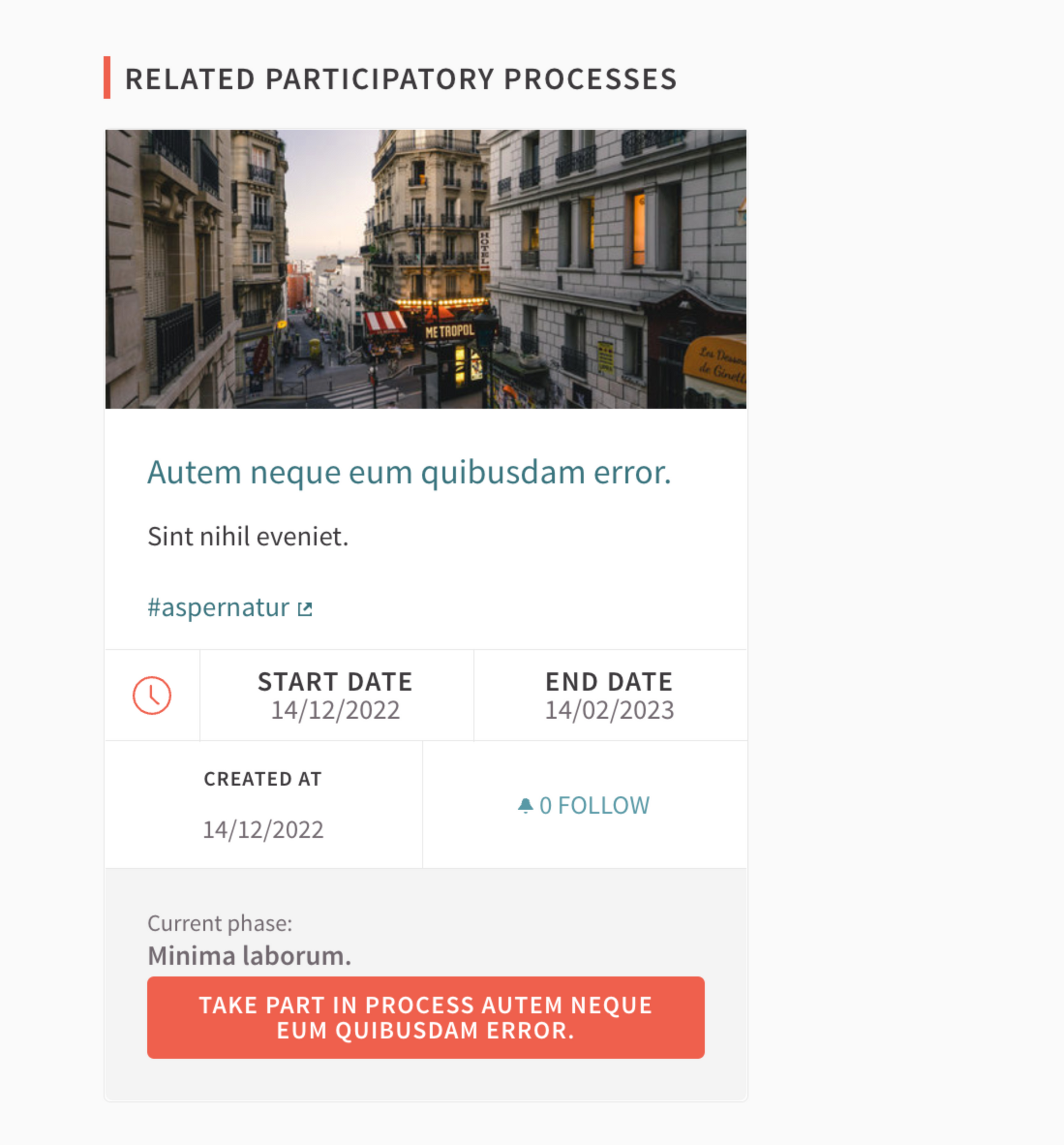 unpblished participatory process is visible in linked assembly · Issue #10158 · decidim/decidim ...
