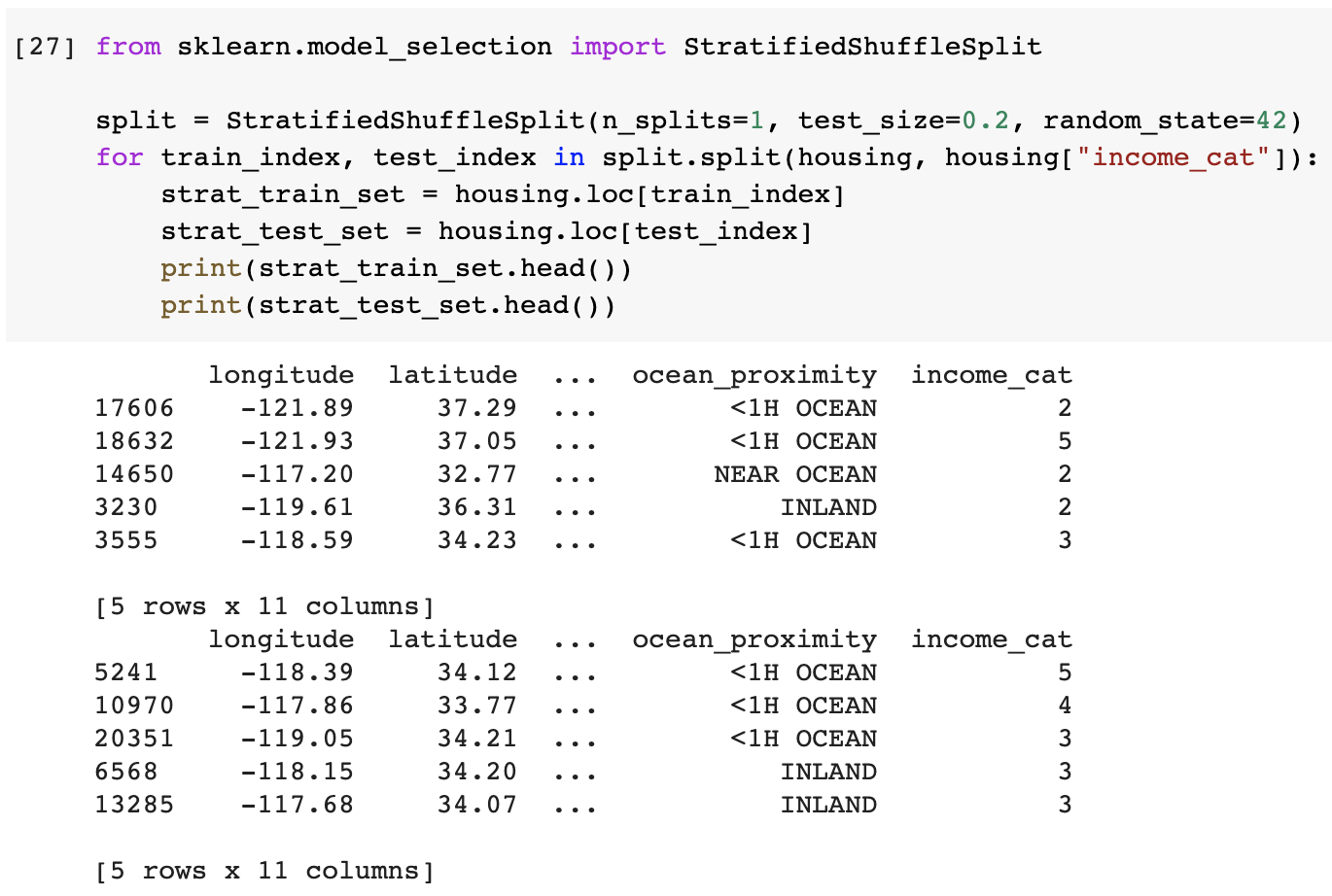 [BUG] Chapter 2 Stratified Sampling · Issue #461 · ageron/handson-ml2 · GitHub