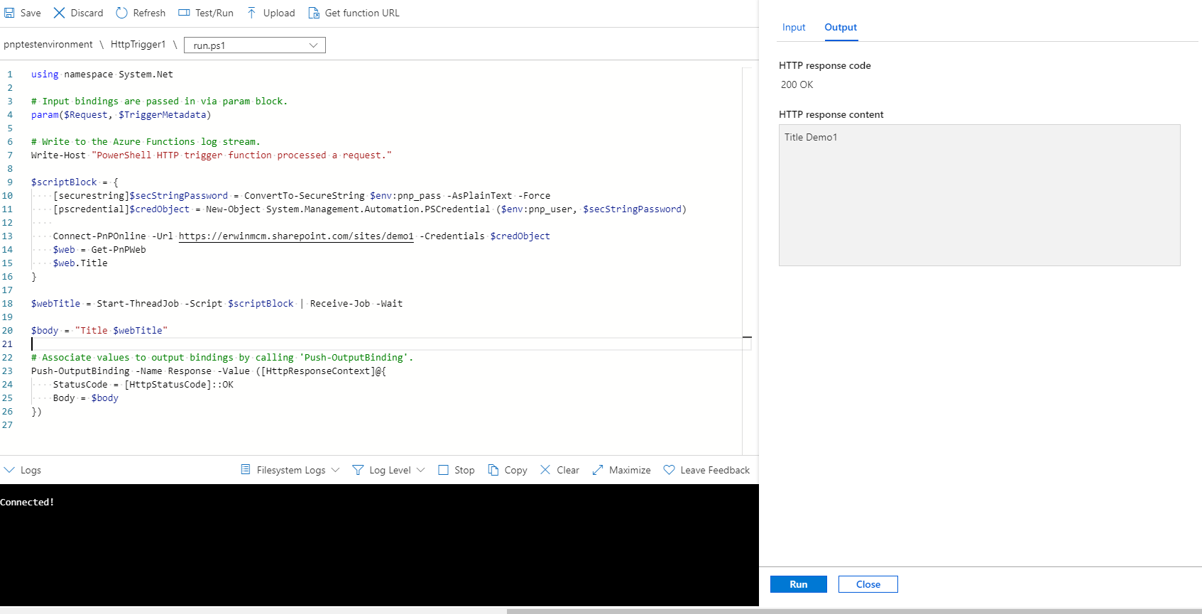 [BUG] PnP PowerShell Azure Function. Connect-PnPOnline Fails · Issue #192 · pnp/powershell · GitHub