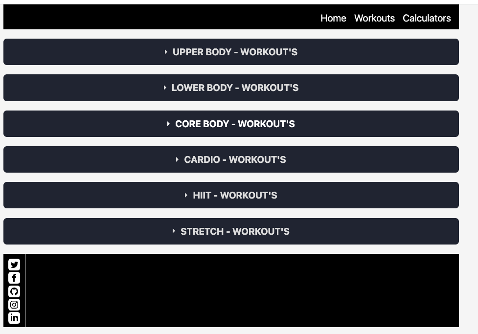 GitHub - deepen1987/Fitness-App: Workout Website using JavaScript, HTML ...