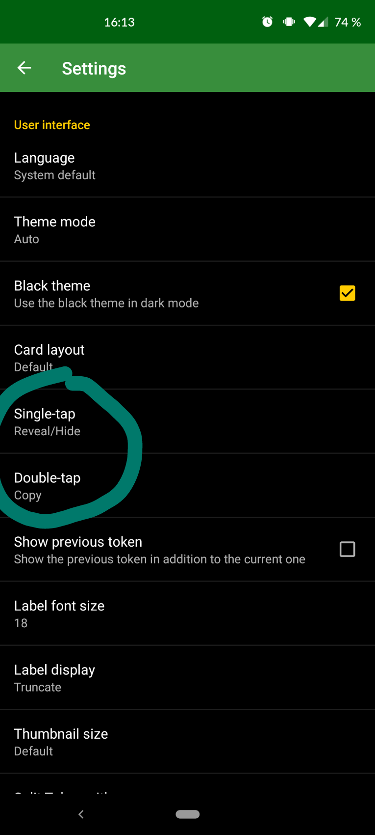 Setting "Tap to reveal" missing · Issue #885 · andOTP/andOTP · GitHub