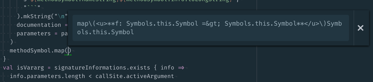 Monospaced font and syntax highlighting in the signature help datatip · Issue #228 ...