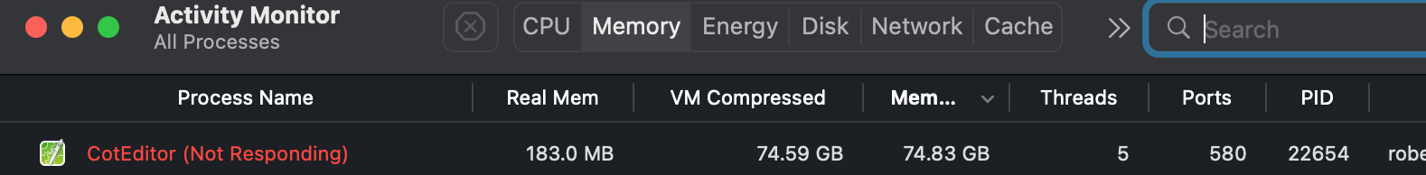 Memory leak · Issue #1489 · coteditor/CotEditor · GitHub