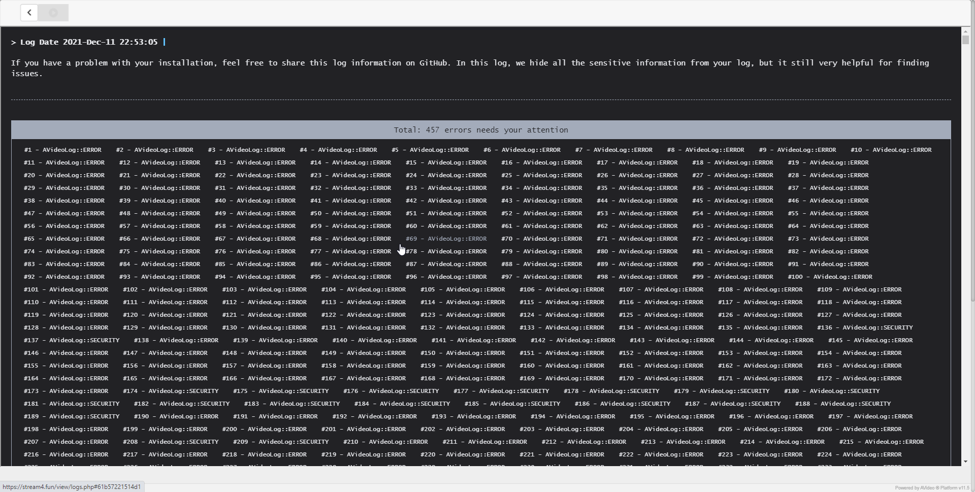 Stream key set to -1 · Issue #6071 · WWBN/AVideo · GitHub