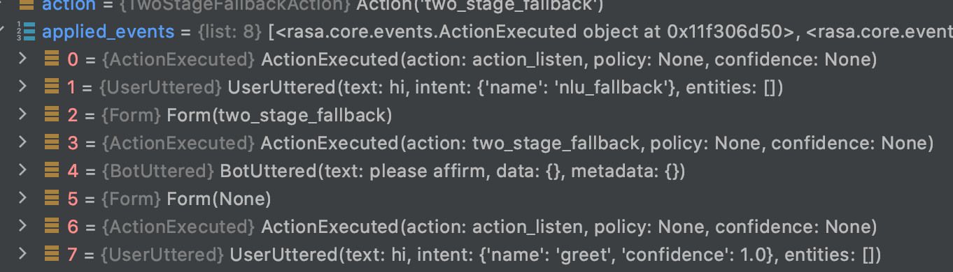 Refactor `TwoStageFallbackAction` to not revert fallback events Refactor `TwoStageFallbackAction` to not revert fallback events