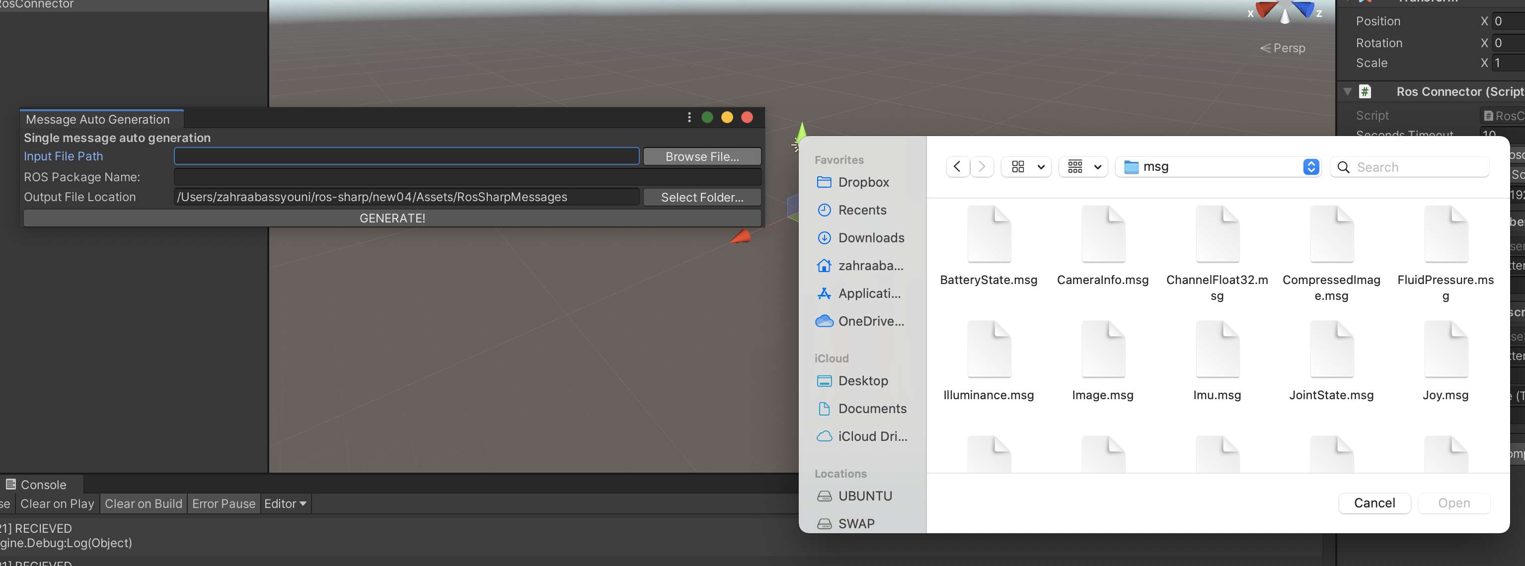 LaserScan Msgs not received in Unity Although the /scan topic has one publisher: gazebo and one ...