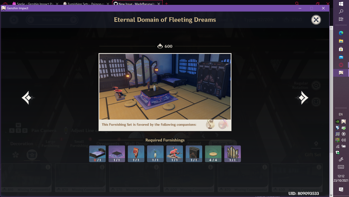 furnishing set: eternal domain of fleeting dreams · Issue #166 · MadeBaruna/paimon-moe · GitHub