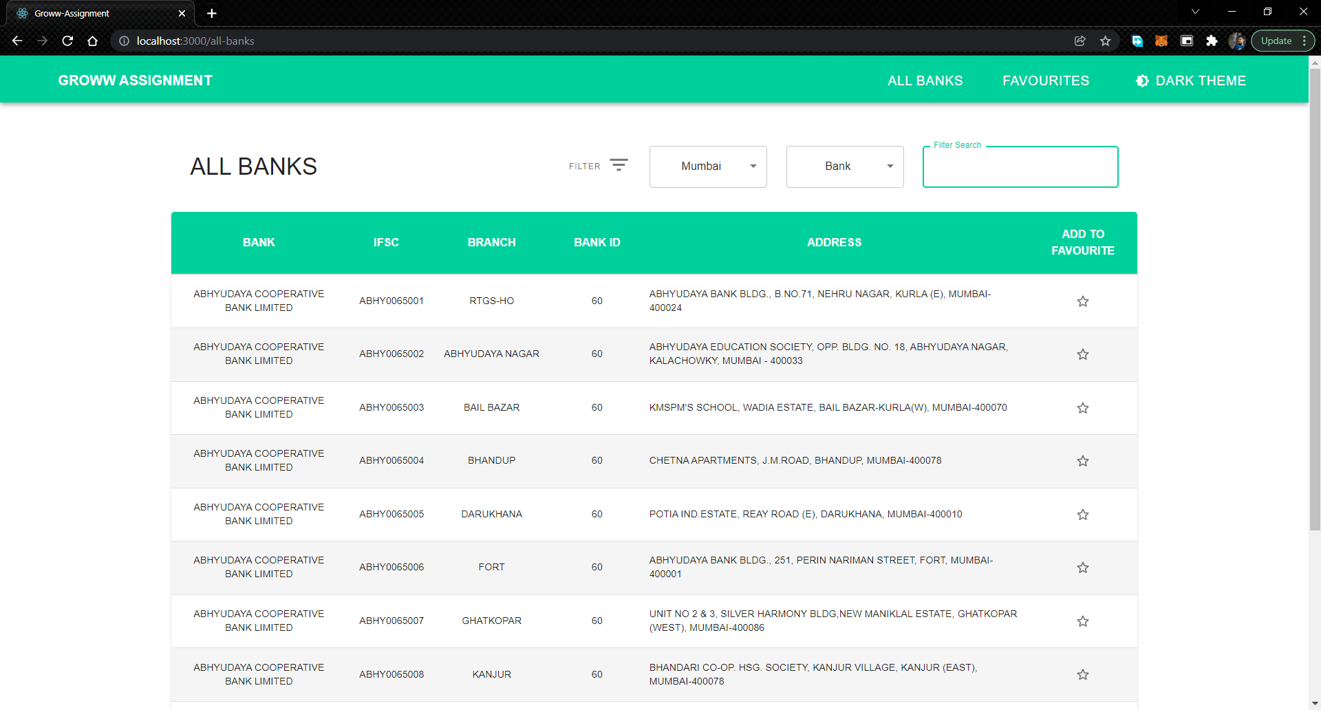 GitHub - akshaybarya/Groww-Assignment
