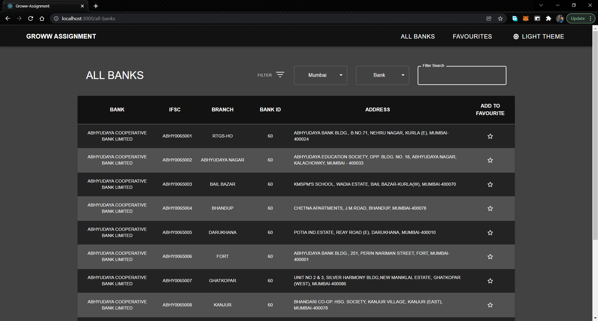 GitHub - akshaybarya/Groww-Assignment