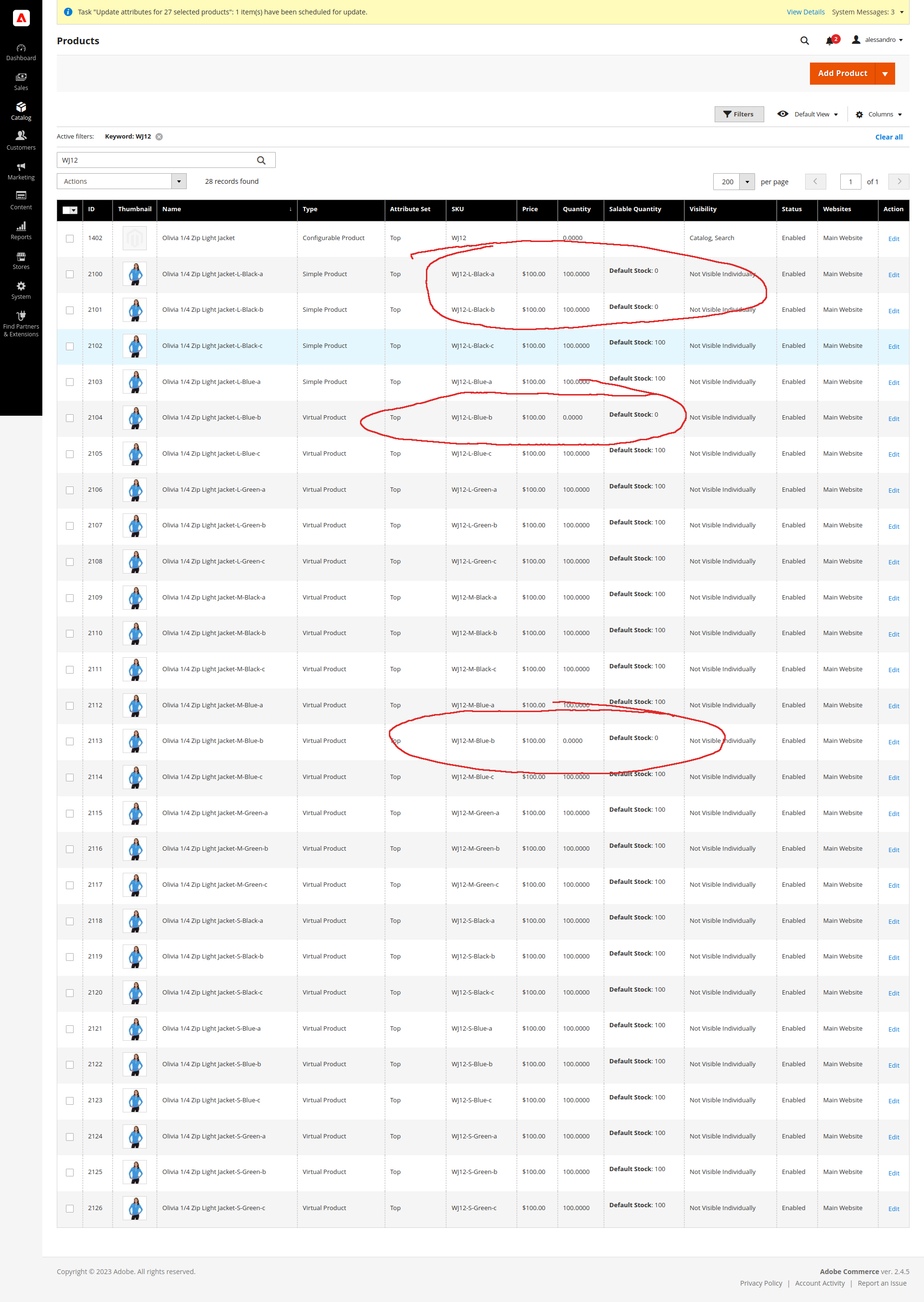 Swatch options are not disabled when configuration is out of stock while "Display Out of Stock ...