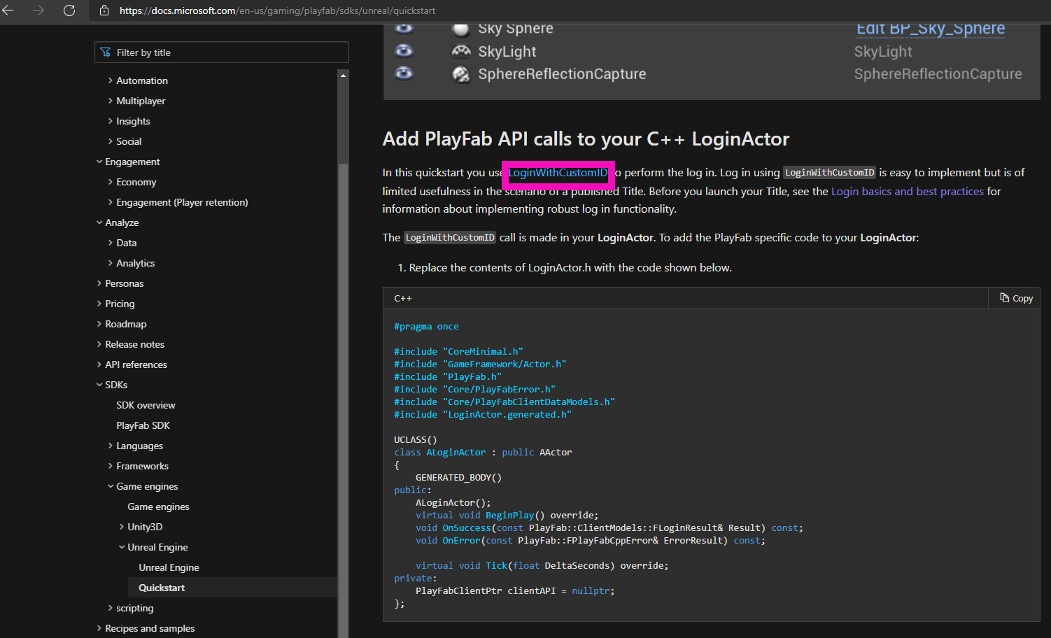 Broken Link Loginwithcustomid · Issue 173 · Microsoftdocs Playfab Docs · Github