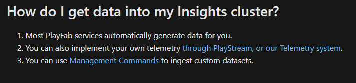 Insights Best Practices Management Commands And Playstream Telemetry Broken Links · Issue 208