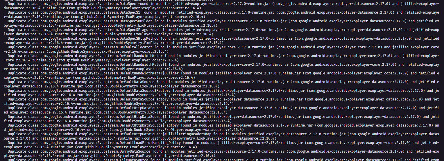 Duplicate Expoplayer Class 220rc1 · Issue 1773 · Doublesymmetryreact Native Track Player