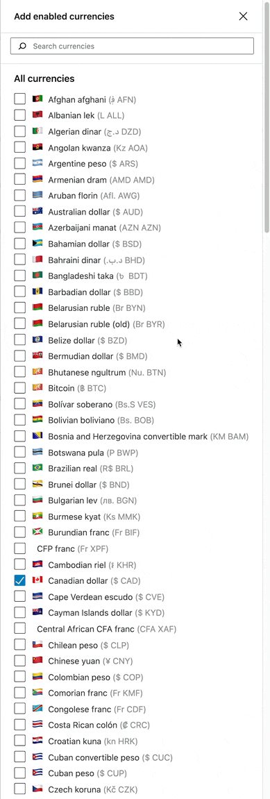 Improve overflow scroll on add currencies modal · Issue #2145 · Automattic/woocommerce-payments ...