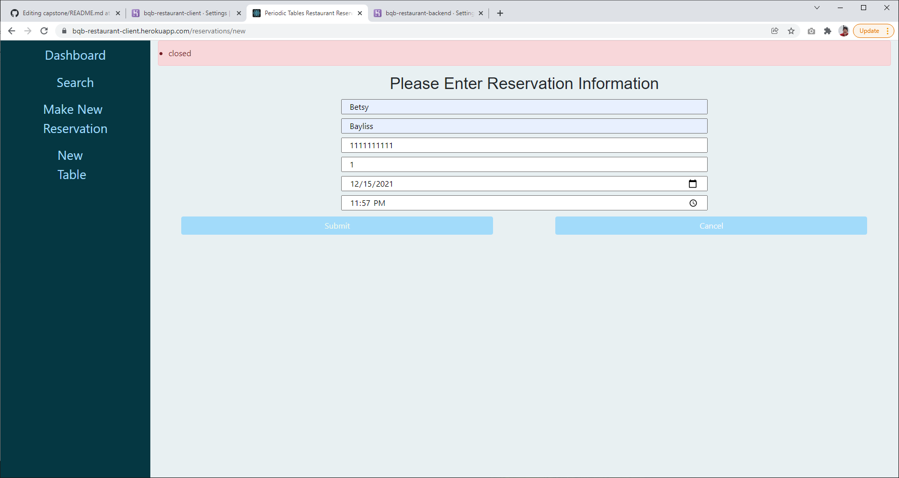 GitHub - baylisse/capstone: a restaurant reservations app