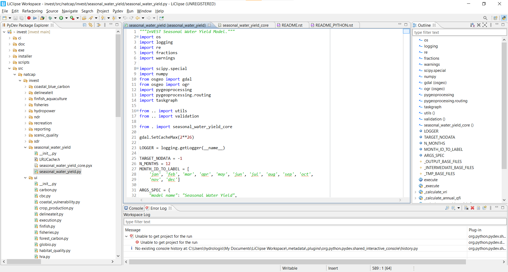[Question]: is it possible to run the INVEST project with a IDE on Windows10? · Issue #521 ...