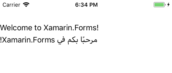 Horizontal text alignment is treated differently in Android and iOS for Labels with arabic ...