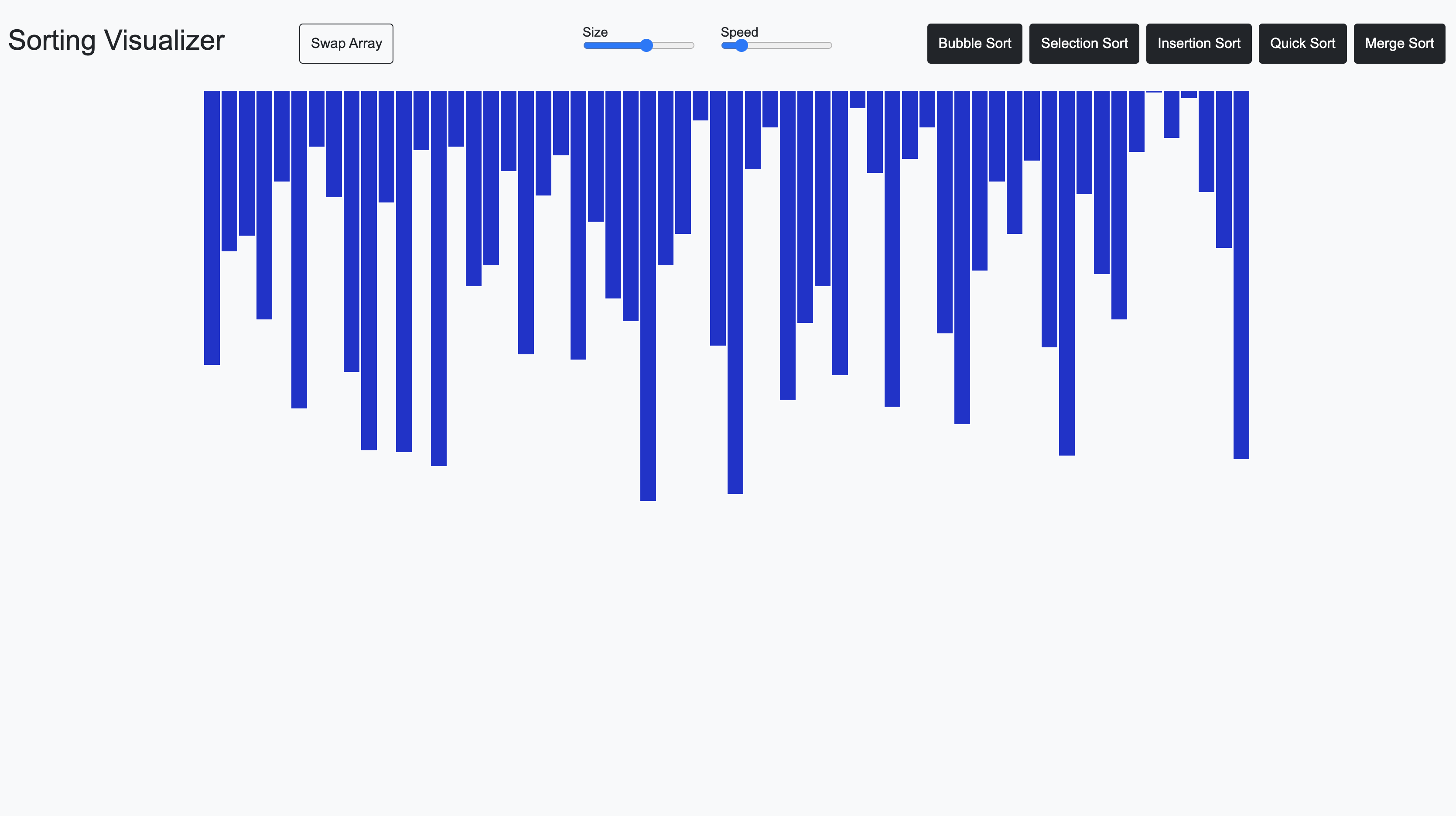 GitHub - ashleyborum/Sorting-Visualizer: Tool to see sorting algorithms