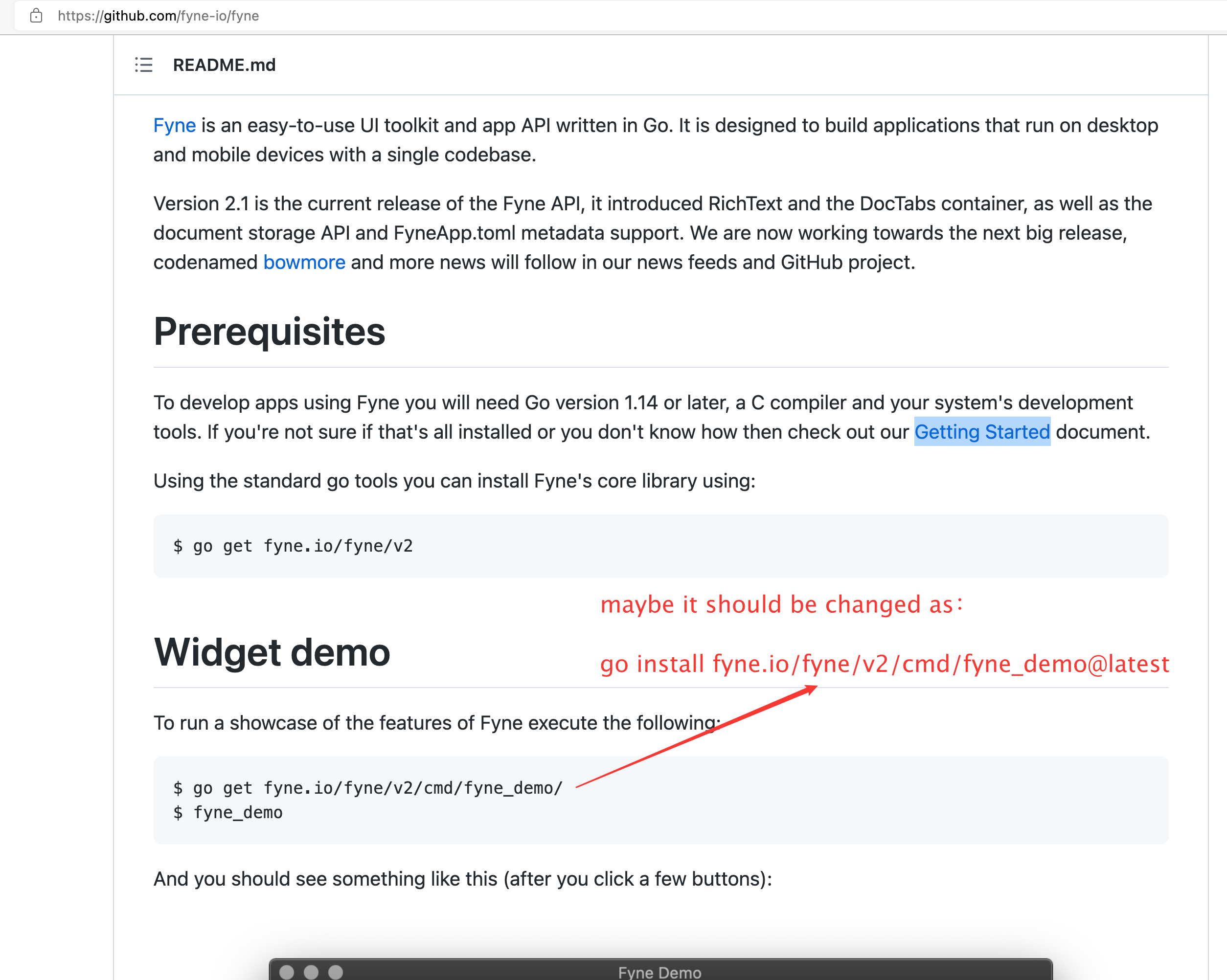 Readme Document Should Update · Issue 2941 · Fyne Iofyne · Github 